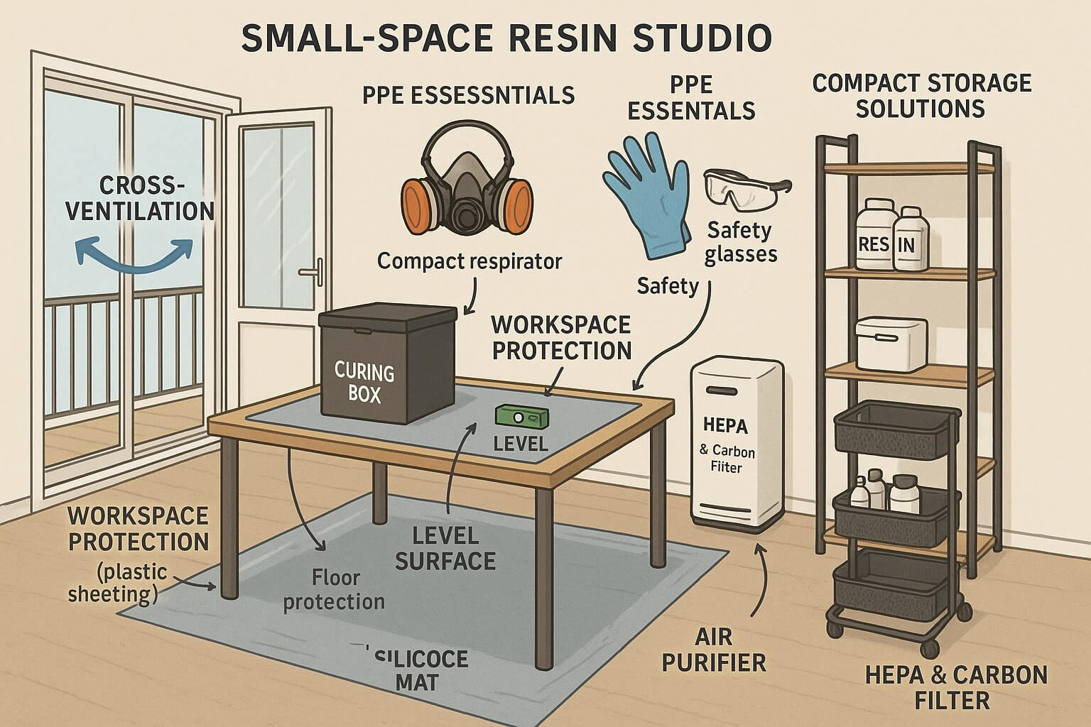 Resin Art in a Small Space: A Complete Safety & Setup Guide